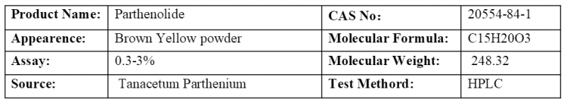 Parthenolide | CAS:20554-84-1 | Manufacturer-SRBio